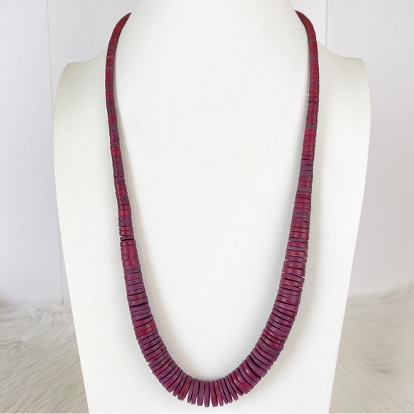Jewelry | Purple Disc Necklace Graduated Disc Boho Festival Artsy Style ...